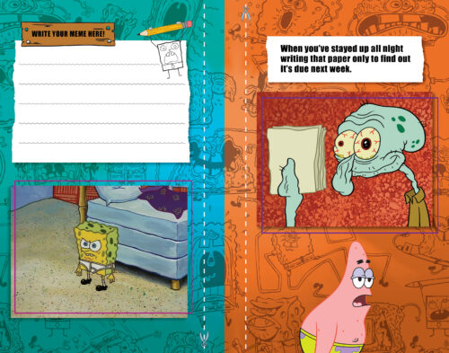 spongebob writing