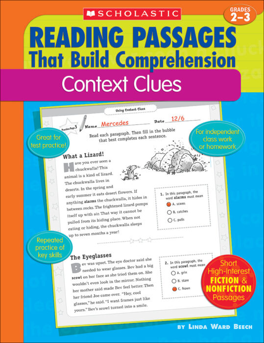 Reading Passages That Build Comprehension: Context Clues by Linda Ward ...