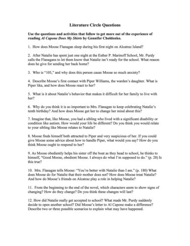 Al Capone Does My Shirts Characters Moose