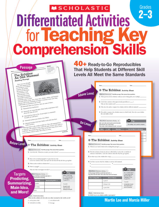 Differentiated Activities for Teaching Key Comprehension Skills: Grades ...