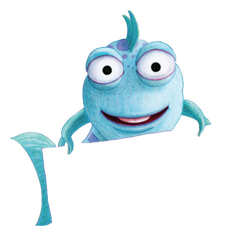 pouting fish cartoon