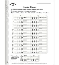 Lucky Charm: A Multiplication Activity: Coordinate Graphing with ...