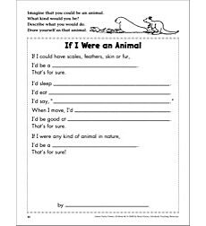 If I Were an Animal: All About Me Poetry Frame by