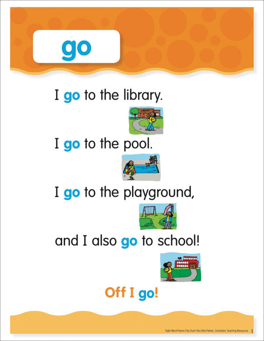 Sight Word - Go: Sight Word Poem and Word Cards by