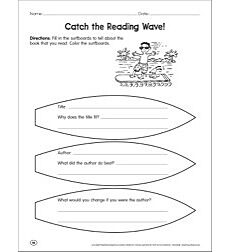 Catch the Reading Wave! Reading Response Graphic Organizer by