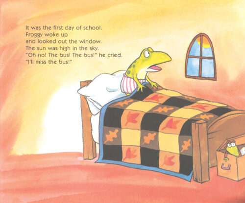 froggy goes to school coloring pages