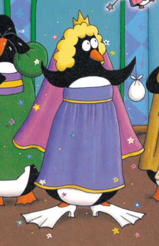 cinderella penguin coloring pages