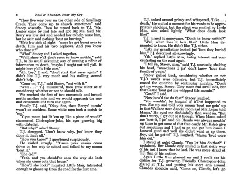 Roll Of Thunder Hear My Cry Little Man