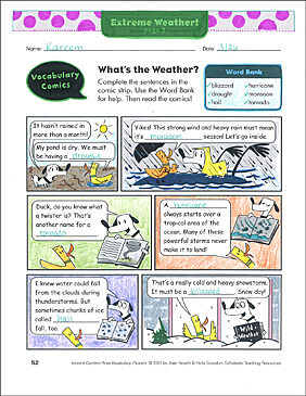 Extreme Weather: Science Vocabulary Packet by