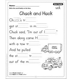 Uck Word Family Worksheets