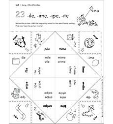 Long i (-ile, -ime, -ipe, -ite): Fun-Flaps Word Families Manipulative by