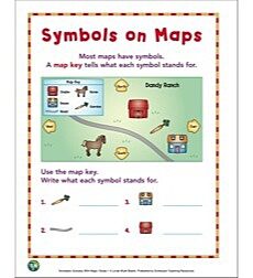 Symbols on Maps: Grade 1 Map Skills by