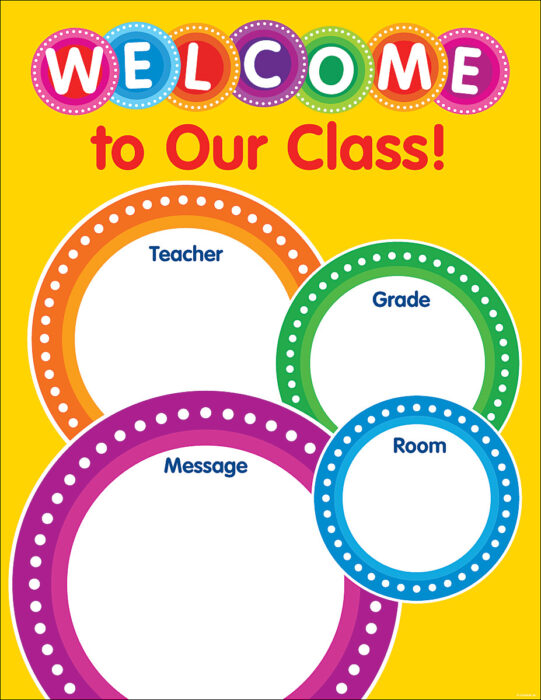 Color Your Classroom: Welcome Chart by