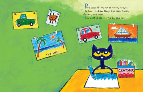 how to draw a cat on a rock