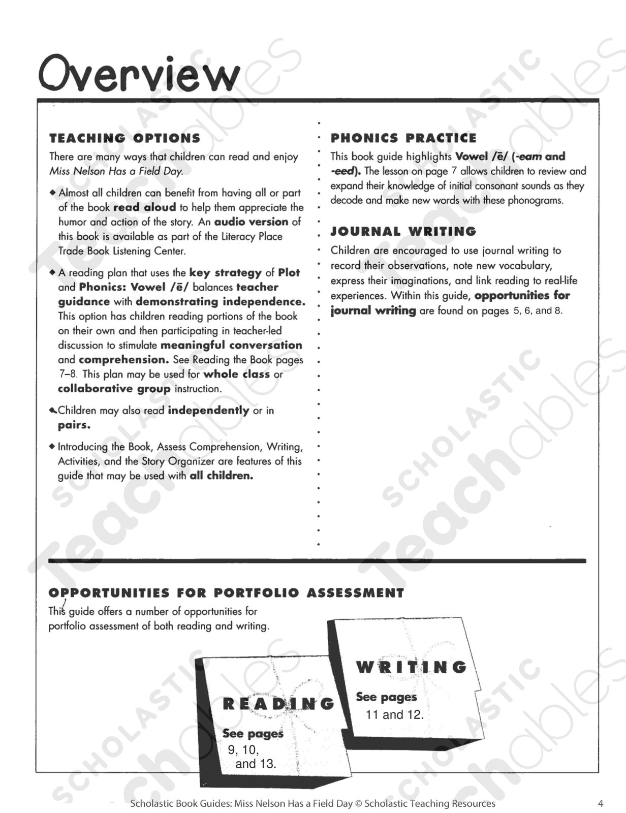 Miss Nelson Has A Field Day Activities