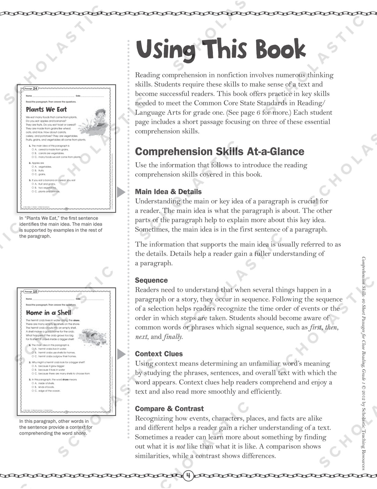 40 Scholastic 1st Grade Reading Comprehension Skills Worksheets