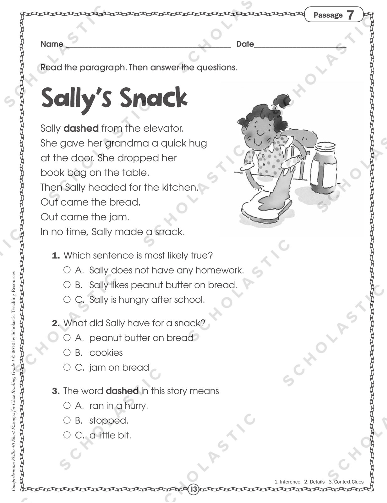 40 Scholastic 1st Grade Reading Comprehension Skills Worksheets