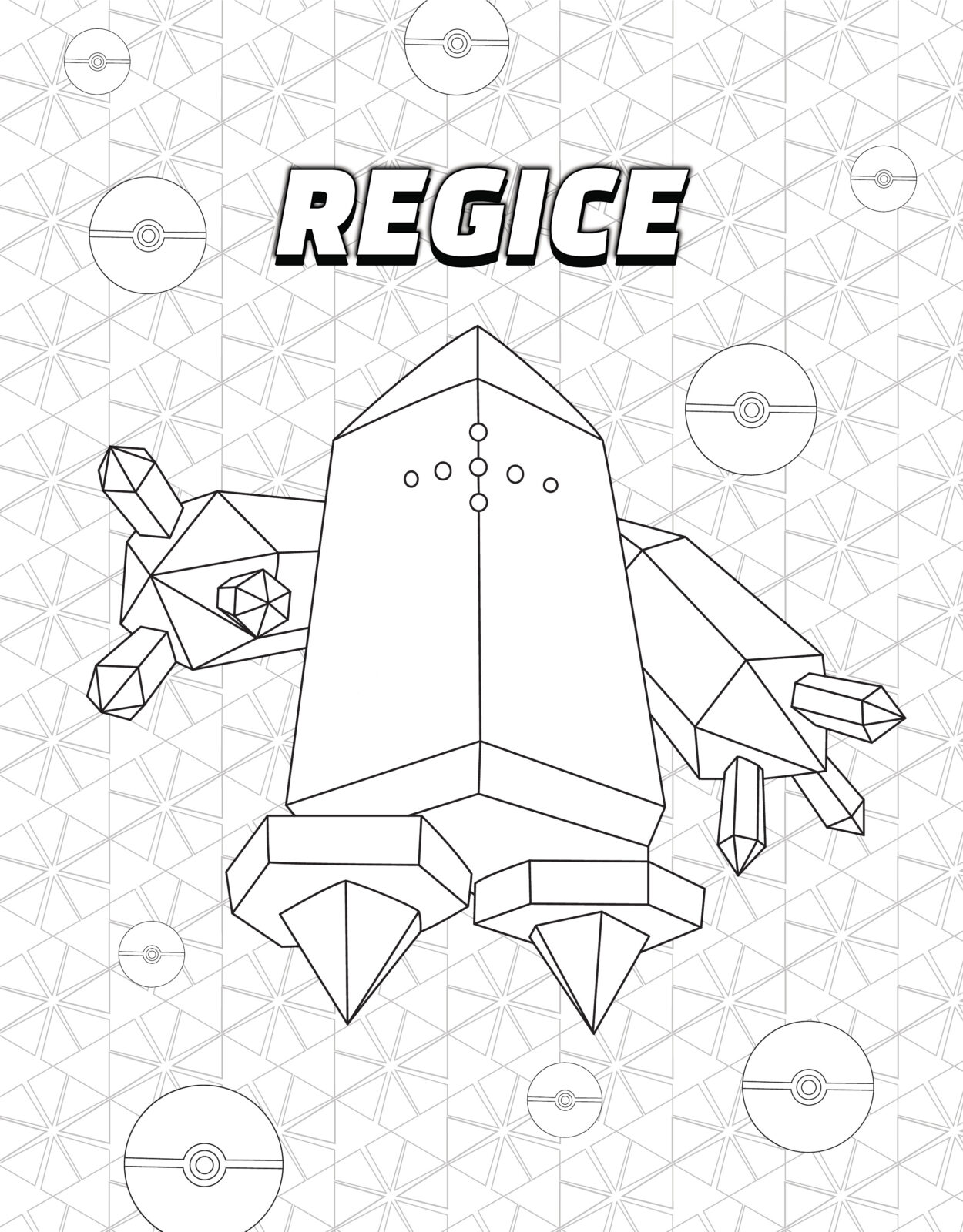 Regice Coloring Pages