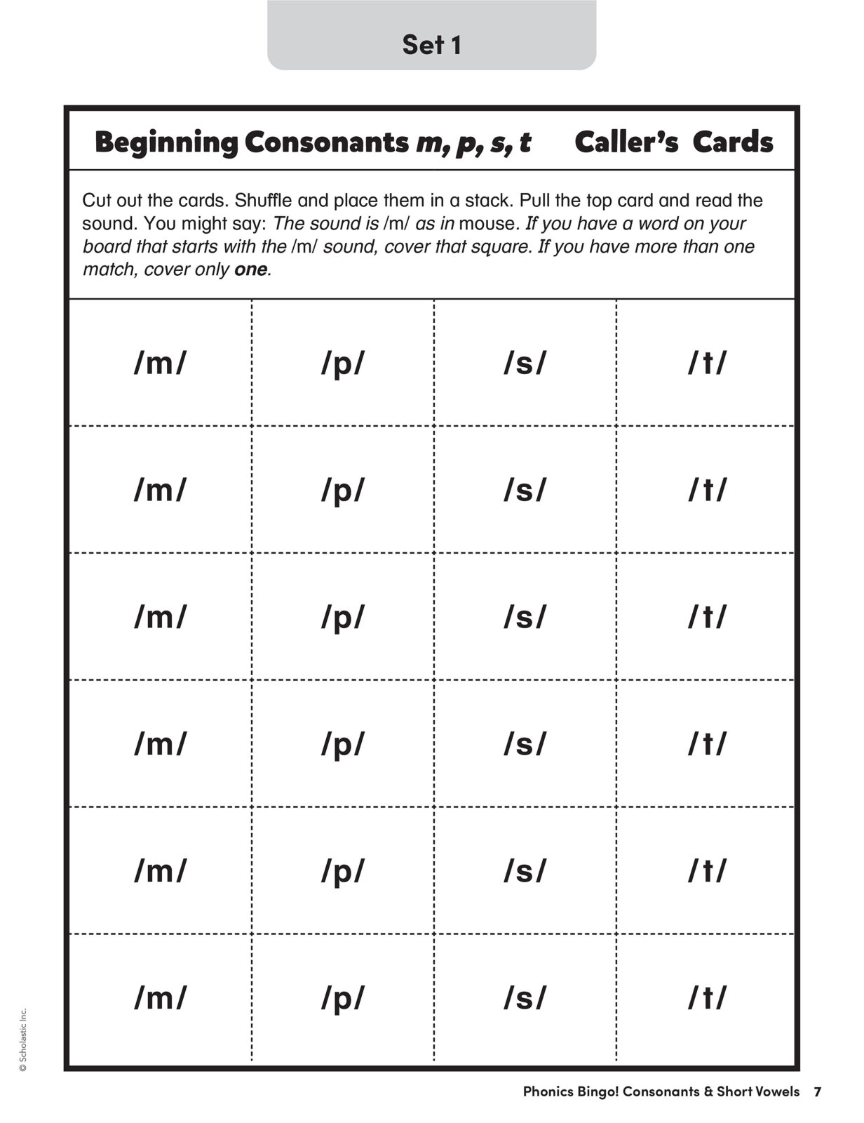 Phonics Bingo: Consonants & Short Vowels by Michelle Sturm Experimente ...